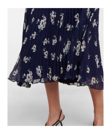 SELF-PORTRAIT Cutout Chiffon Midi Dress