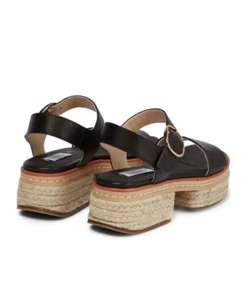 Gabriela Hearst Leather And Straw-woven Sandals