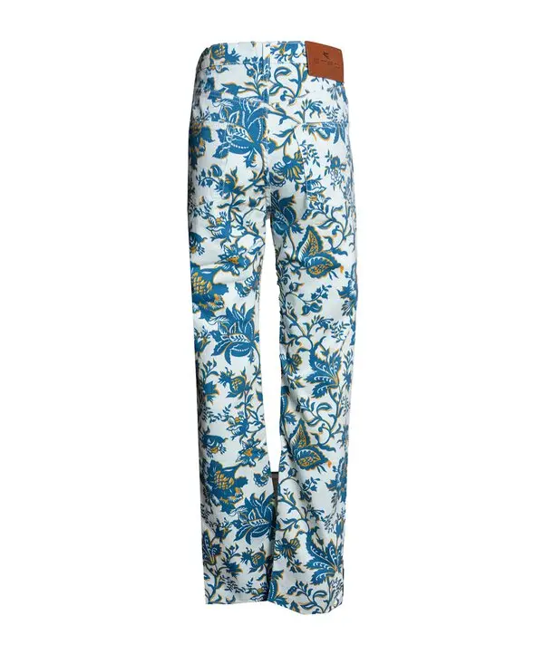 Etro Floral-printed Straight-leg Jeans - No