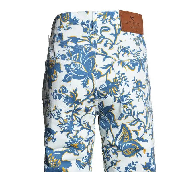 Etro Floral-printed Straight-leg Jeans - No