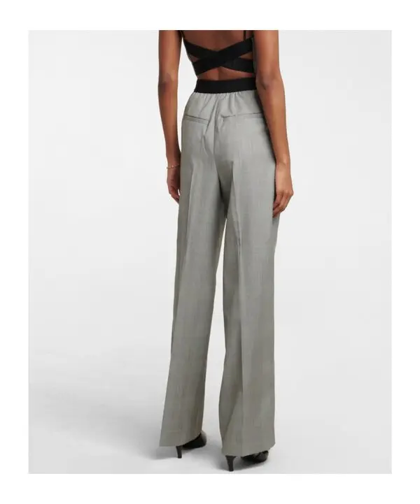 Dorothee Schumacher Checked Flared Virgin Wool Pants