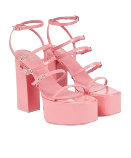 Paris Texas Jessica 130 Leather Platform Sandals - Pink