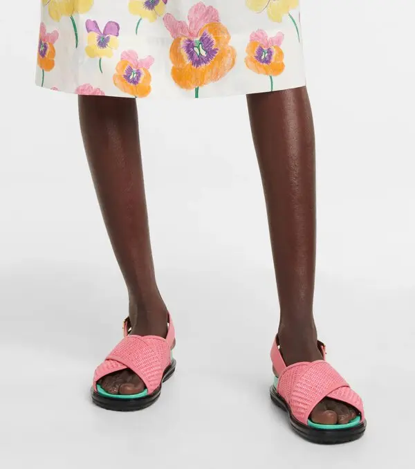Marni Fussbett Raffia Sandals