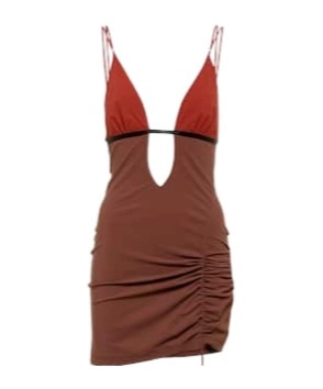NENSI DOJAKA Cutout Ruched Minidress