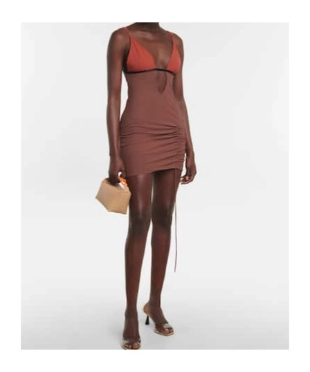 NENSI DOJAKA Cutout Ruched Minidress