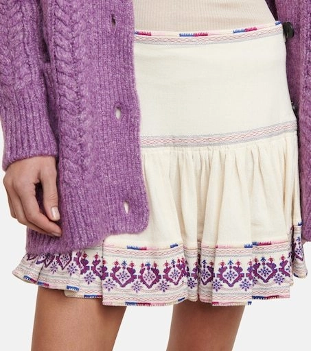 Isabel Marant Étoile Tyruss Embroidered Cotton Miniskirt