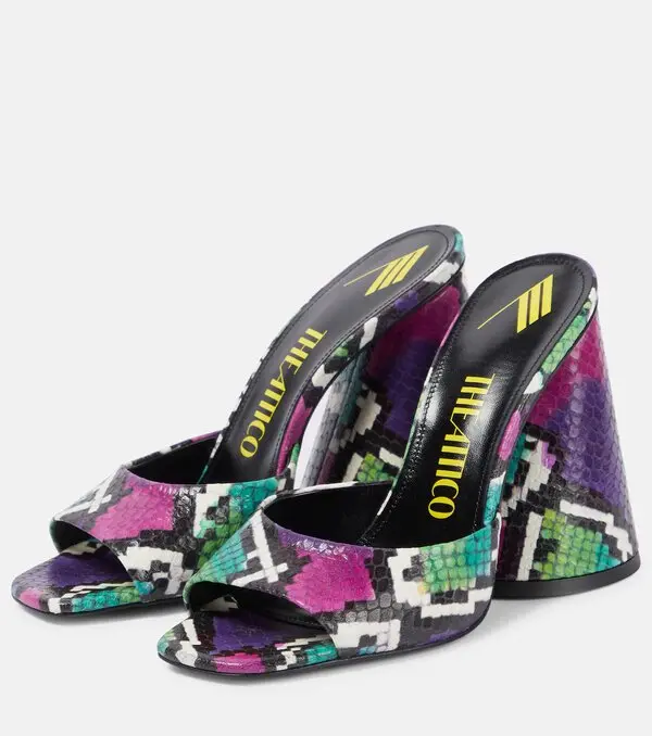 Attico Luz Snakeskin High-heeled Sandals