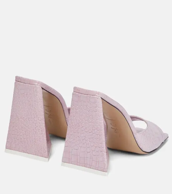 Attico Devon Croc-effect Leather Sandals