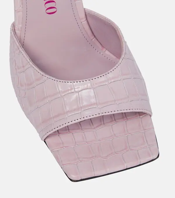 Attico Devon Croc-effect Leather Sandals