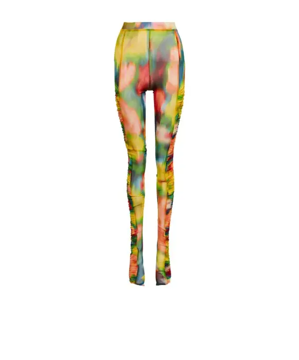 Dries Van Noten Pleated Printed Tights