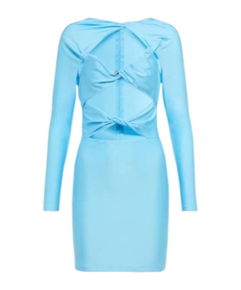 Coperni Cutout Stretch-jersey Minidress - Blue