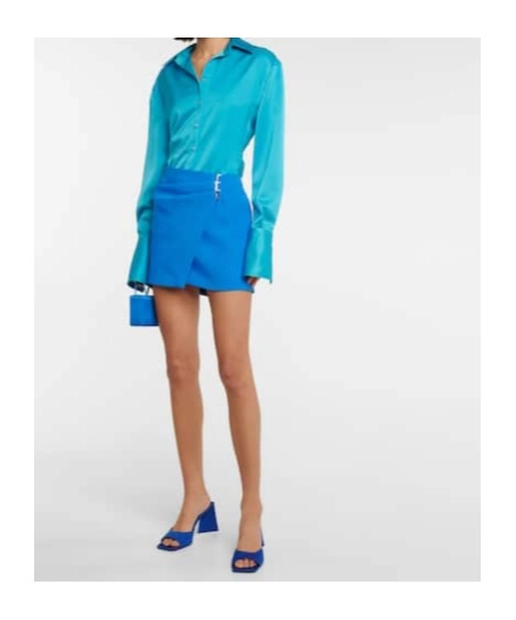 Attico Tech Crepe Mini Skirt