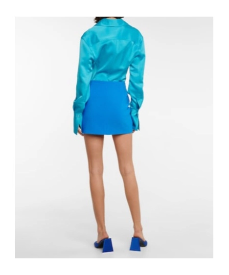 Attico Tech Crepe Mini Skirt