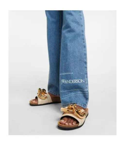 J.W.ANDERSON Embellished Leather Slides
