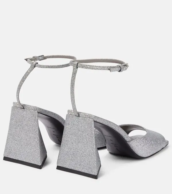 Attico Piper 85 Glitter-embellished Sandals