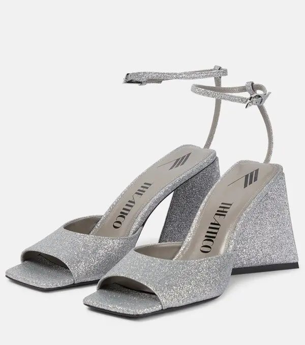 Attico Piper 85 Glitter-embellished Sandals