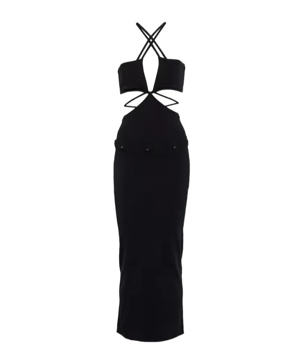 Christopher Esber Openwork Ribbed Knit Dress