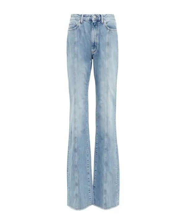 Alessandra Rich Paneled High-rise Flared Jeans