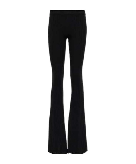 Versace Ribbed-knit Wool-blend Flared Pants