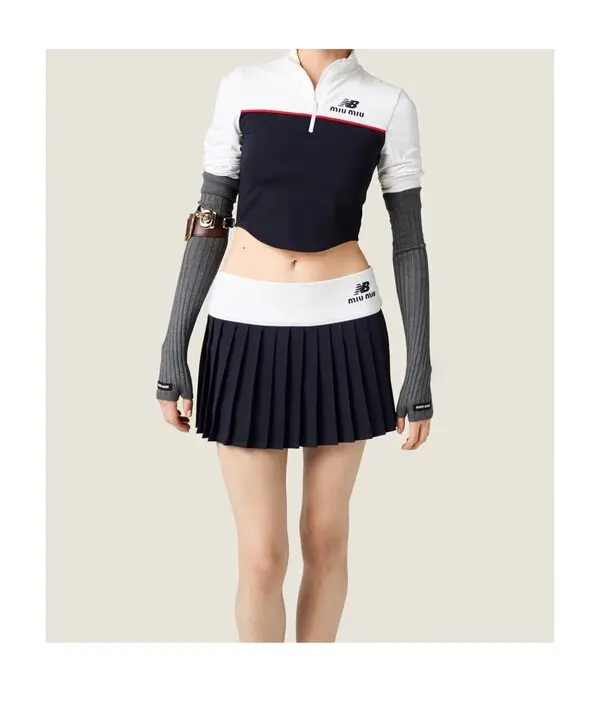 Miu Miu Stretch Technical Jersey Top