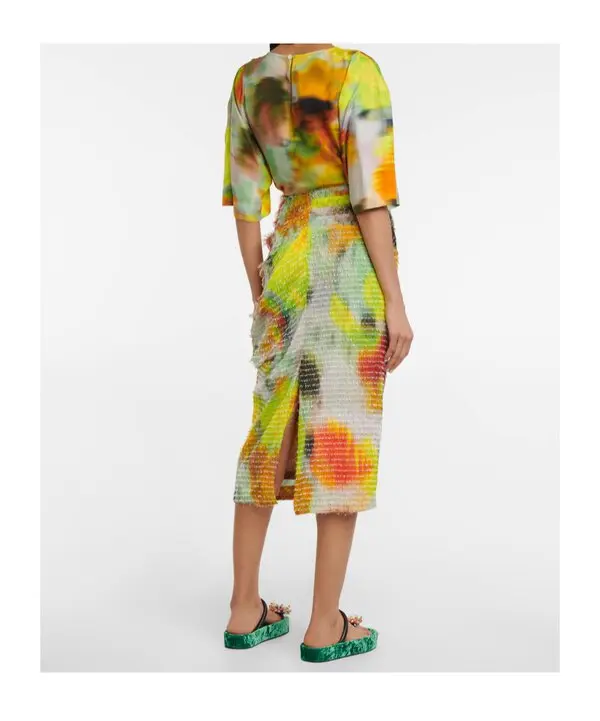 Dries Van Noten Printed Skirt