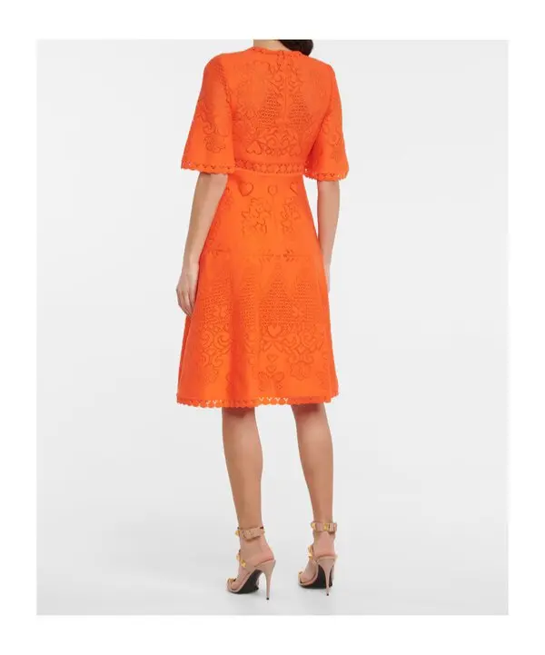 Valentino Garavani Cotton Lace Midi Dress