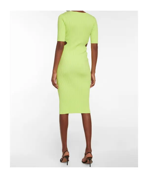 Simkhai Ribbed Knit Openwork Dress
