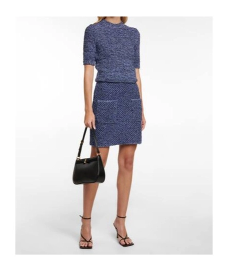 FERRAGAMO Mouliné Knit Miniskirt
