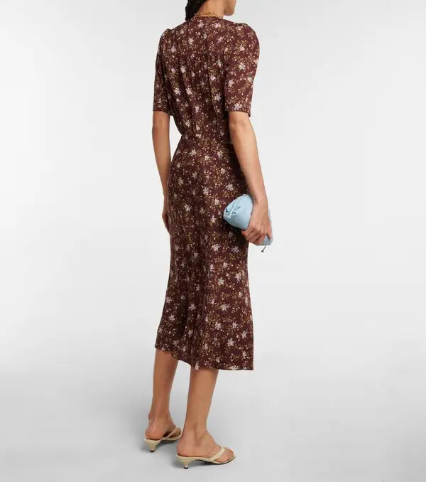 Veronica Beard Flower Pattern Printed Dress
