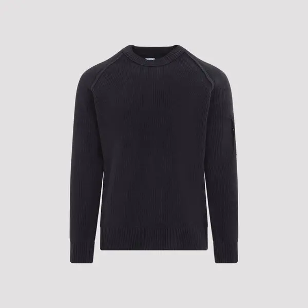 C.P. COMPANY Chenille Crewneck Sweater - Blue