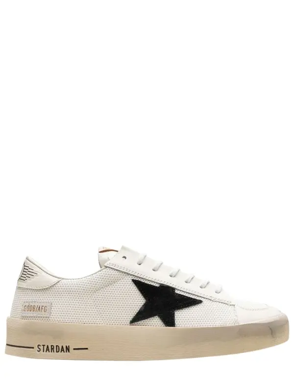 GOLDEN GOOSE Leather-trim Low-top Sneakers - Black