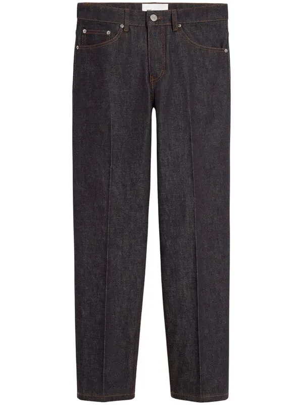 AMI Paris Cotton Denim Jeans - Navy