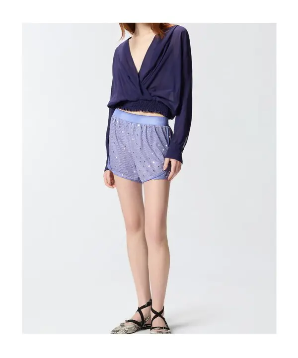 Pinko Sequin-embellished Shorts