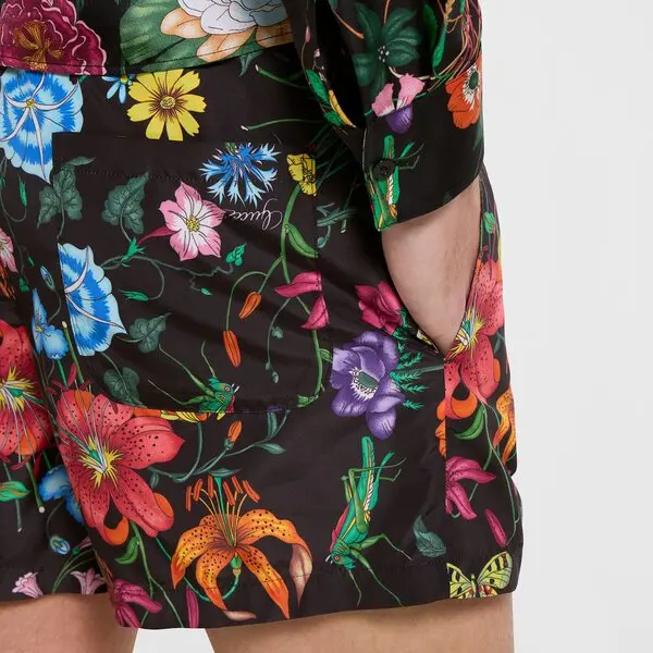 Gucci Printed Nylon Swim Shorts