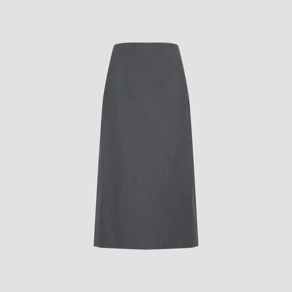 JIL SANDER Wool Blend Midi Skirt