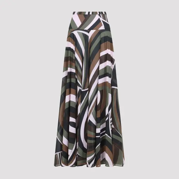 Emilio Pucci Printed Cotton Maxi Skirt - Multicolour