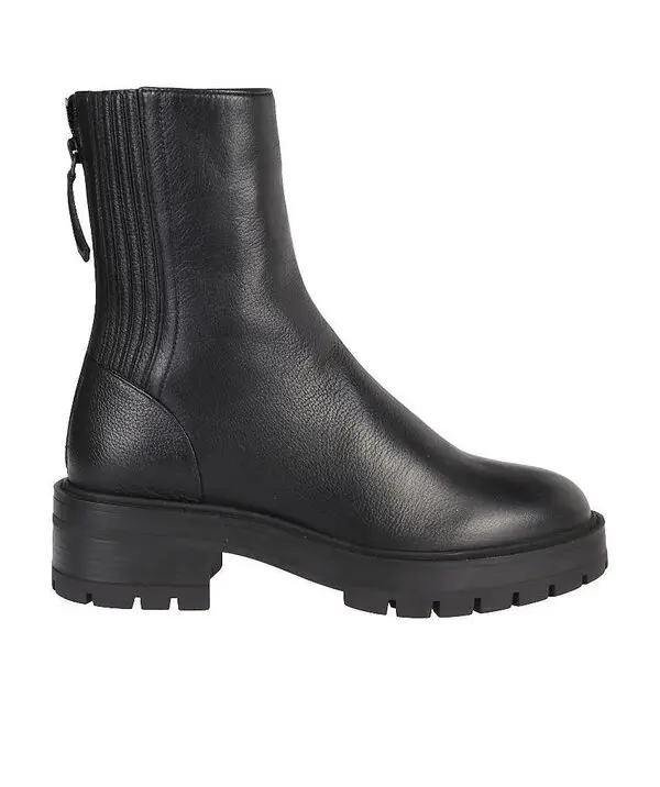 AQUAZZURA Almond Toe Booties - Black