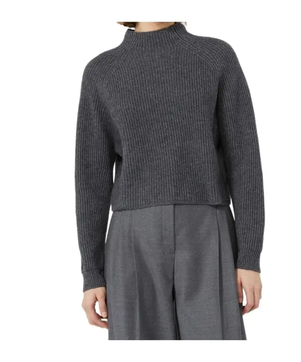 Max Mara Mstnettare Ribbed Jumper - Dark Gray