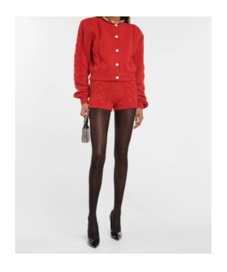 Magda Butrym Cable-knit Cashmere Shorts