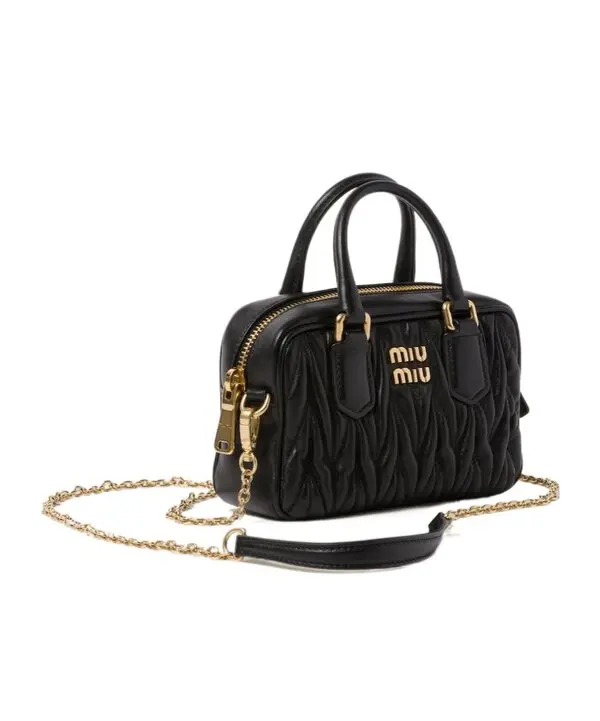 Miu Miu Matelassé Nappa Leather Top-handle Mini-bag