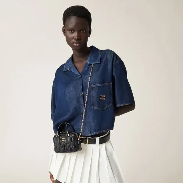 Miu Miu Matelassé Nappa Leather Top-handle Mini-bag