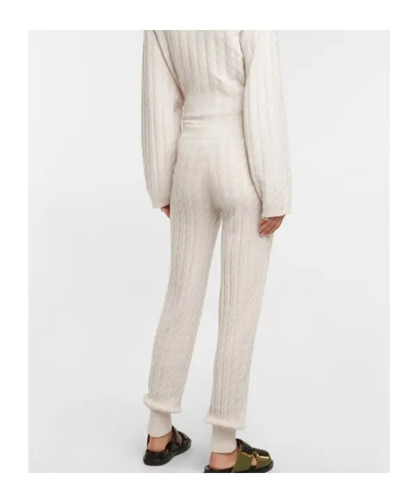 Jardin Des Orangers Cable-knit Cashmere Pants