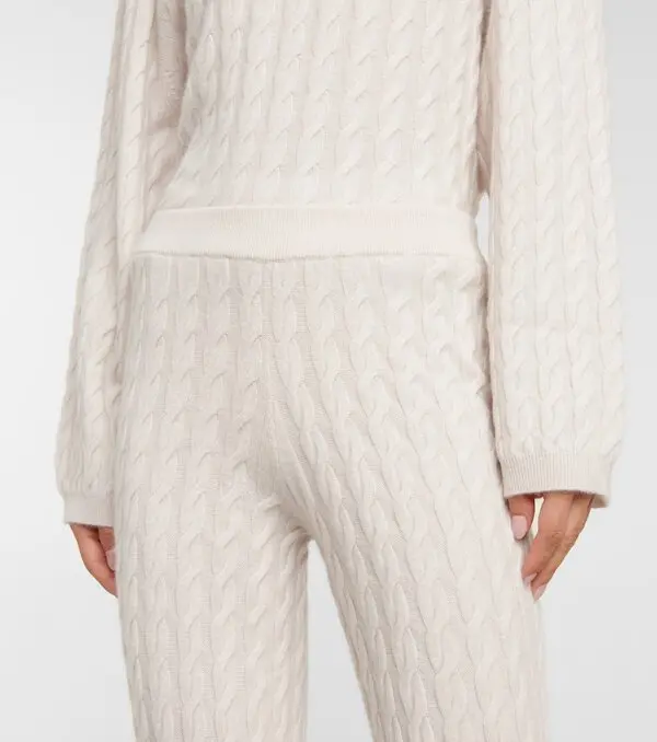 Jardin Des Orangers Cable-knit Cashmere Pants