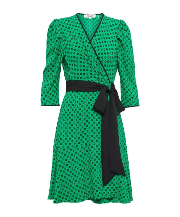 Diane Von Furstenberg Charlene Polka-dot Minidress