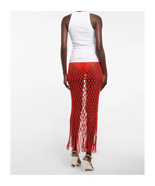 DION LEE Drawstring Ruched Cotton Jersey Top
