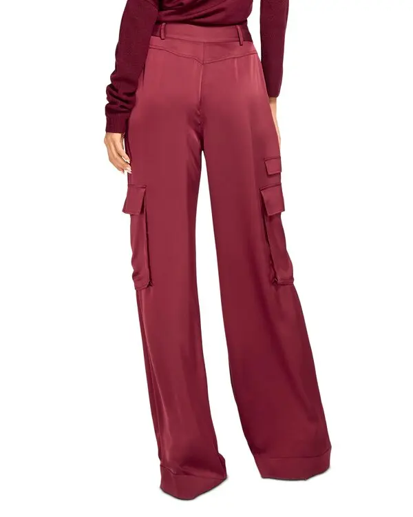 Ramy Brook Hannah Satin Cargo Pants