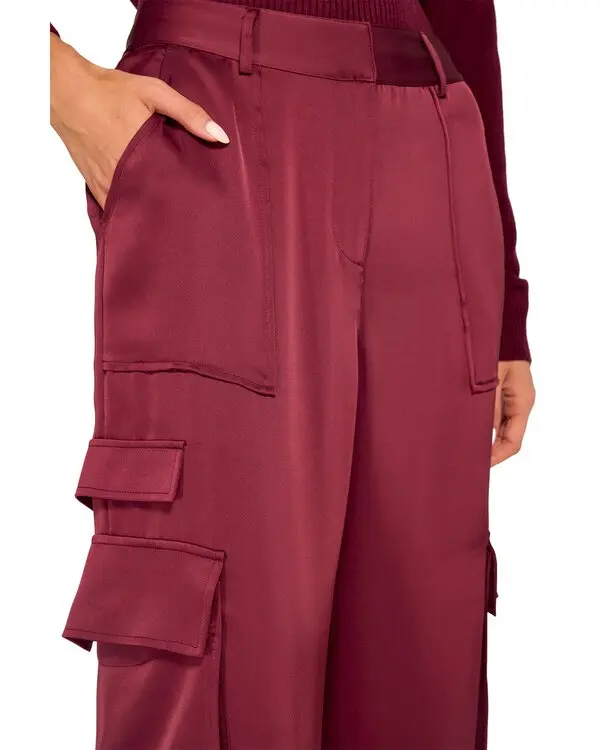 Ramy Brook Hannah Satin Cargo Pants