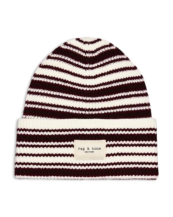 Rag & Bone Blake Stripe Knit Beanie