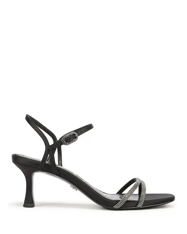 Sam Edelman Presley Glam Rhinestone Embellished Sandals - Black