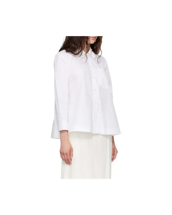 Simone Rocha Long Sleeved Embellished-collar Shirt